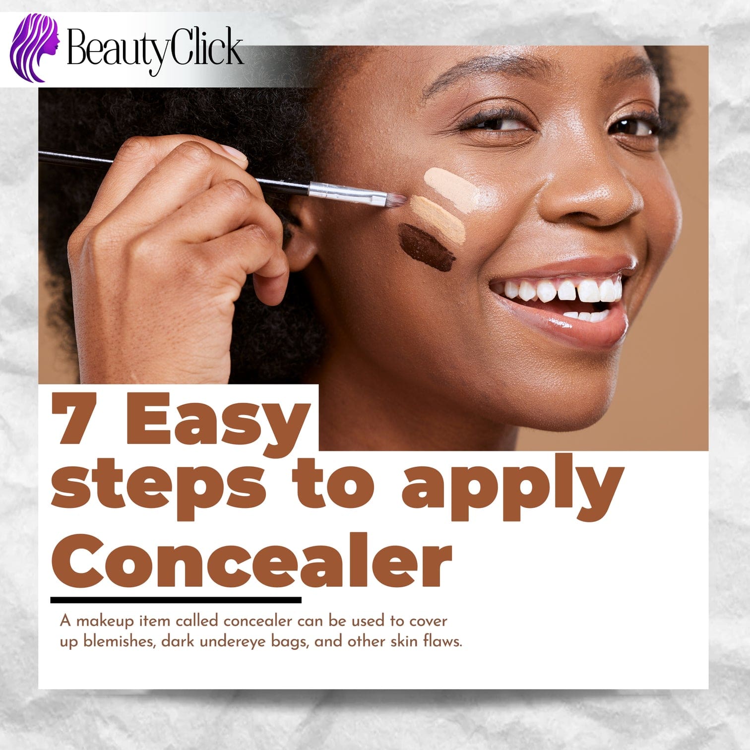 Applying concealer store